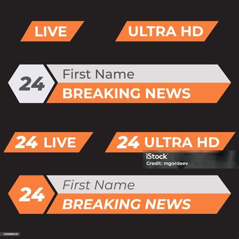 Tv 벡터 바 방송된 그래픽 Tv 스트리밍에 대 한 뉴스 배너 0명에 대한 스톡 벡터 아트 및 기타 이미지 0명 Hd 포맷