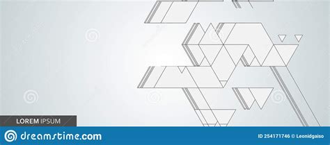 Banner Design With Abstract Polygonal Background Connecting Dots And Lines Global Network