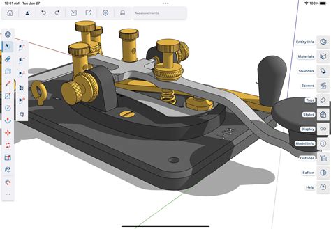 toolbar and materials panel not showing sketchup go for ipad sketchup