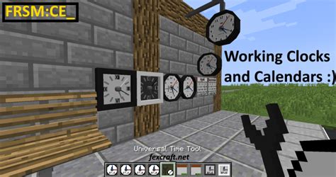[frsm Ce ] [forge 1 7 1 11] Calendar Extension And Also Clocks Minecraft Mod