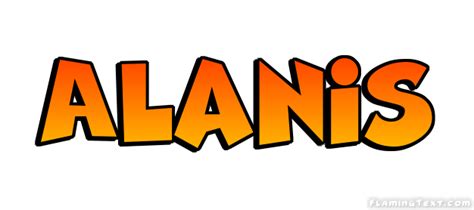 Alanis Лого Бесплатный инструмент для дизайна имени от Flaming Text