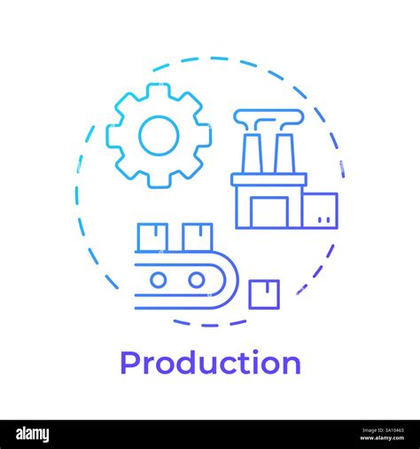 Production Blue Gradient Concept Icon Stock Vector Image And Art Alamy