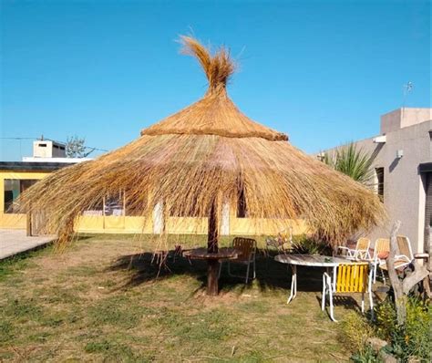 Sombrilla De Paja Doble Rurales El Jacarandá