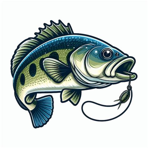 Premium Vector Bass Fish Vector Illustration