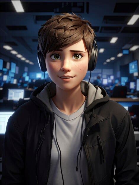 Premium AI Image A Hacker Or Gamer In A Computer Room