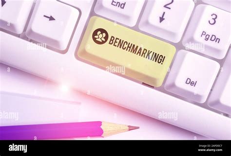 Conceptual Hand Writing Showing Benchmarking Concept Meaning Evaluate Something By Comparison