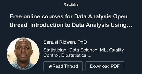 Free Online Courses For Data Analysis Open Thread Introduction To Data