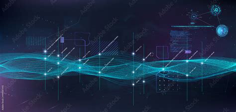 innovative technologies big data algorithms in futuristic hud style quantum computing data