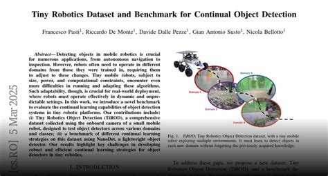 Paper Page Tiny Robotics Dataset And Benchmark For Continual Object
