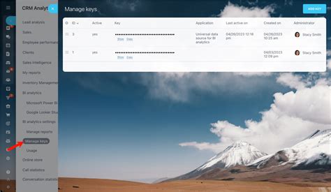 BI Analytics Settings