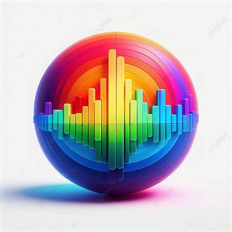 무지개 색상의 오디오 스펙트럼 로고 무지개 화려한 오디오 배경 일러스트 및 사진 무료 다운로드 Pngtree