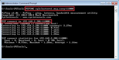 use psping when working in azure iaas everyday sql