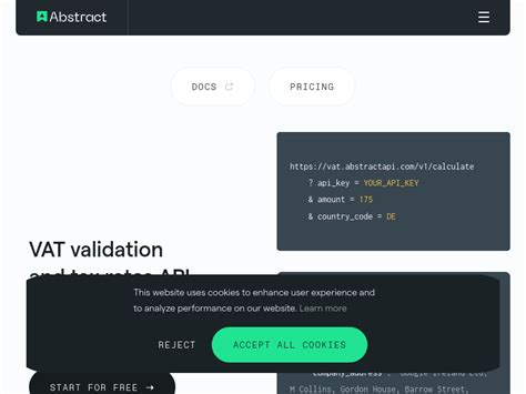 Vat Validation Rates Api Api Details