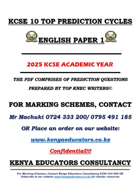 Eng Pp1 Kcse 2025 Top Prediction Cycles 1 Pdf Stress Linguistics