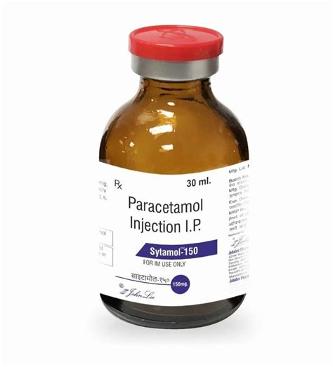 150mg Sytamol Paracetamol Injection At Rs 648 Paracetamol Inj In