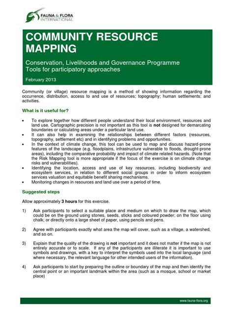 Community Resource Mapping Map Flood