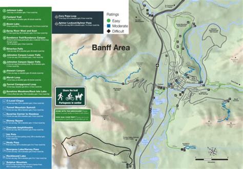 Banff National Park Full Region Map By Parks Canada Avenza Maps