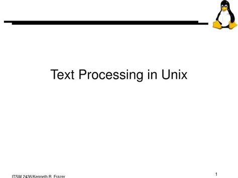 Ppt Text Processing In Unix Powerpoint Presentation Free Download Id348861