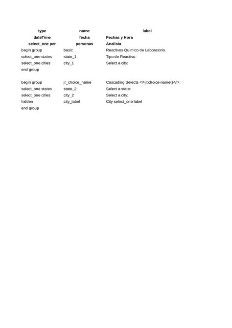 Cascading Selects Excel Docsity