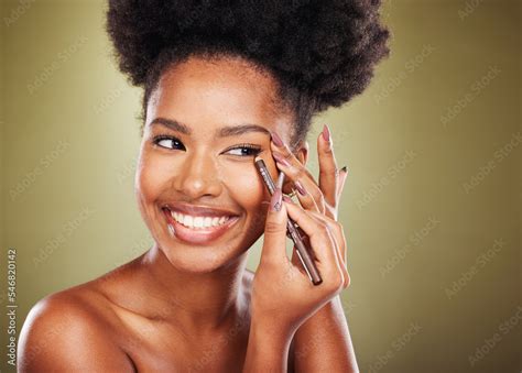 Black Woman Makeup And Eyeliner Eye Pencil For Cosmetics Beauty