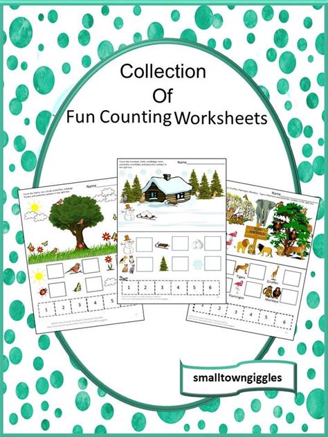 Collection Of Fun Counting Worksheets Etsy