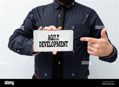 Text Caption Presenting Agile Development Business Overview Alliance