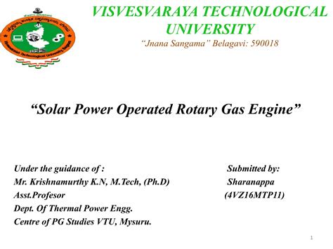Solar Power Operated Rotary Gas Engine Ppt Ppt