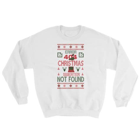 error 404 programmer programming humor sweater not found computer ugly