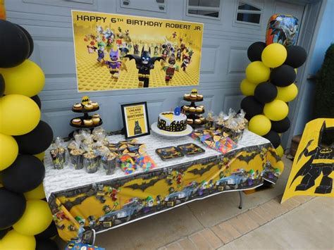 LEGO BATMAN BIRTHDAY PARTY CAKE FAVOR TABLE Batman Birthday Party Lego Batman Birthday