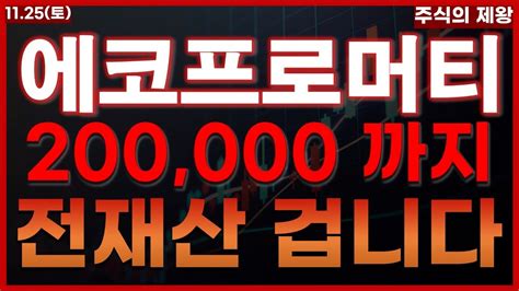 에코프로머티리얼즈 200000까지 전재산 걸겠습니다 에코프로머티리얼즈 에코프로머티 에코프로그룹전망 Youtube
