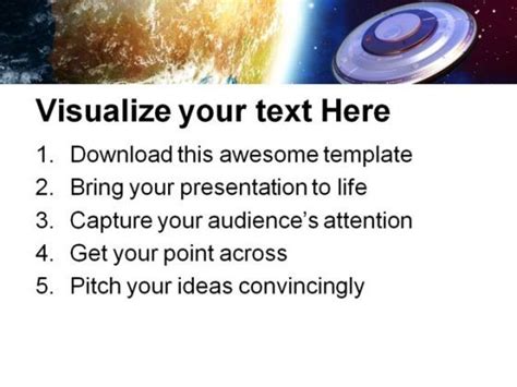 Ufo Invasion Earth Powerpoint Template 0610