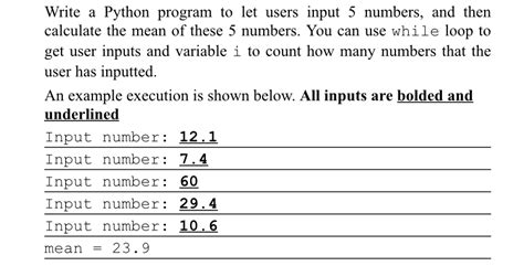 Solved Write A Python Program To Let Users Input Numbers Chegg