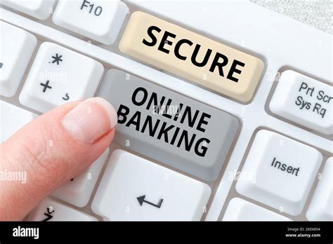 Hand Writing Sign Secure Online Banking Concept Meaning Protect