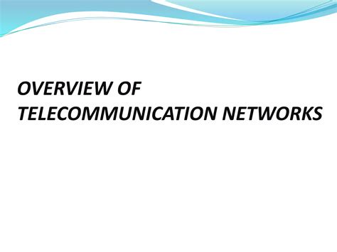 overview of telecom networks pptx computer networking computing