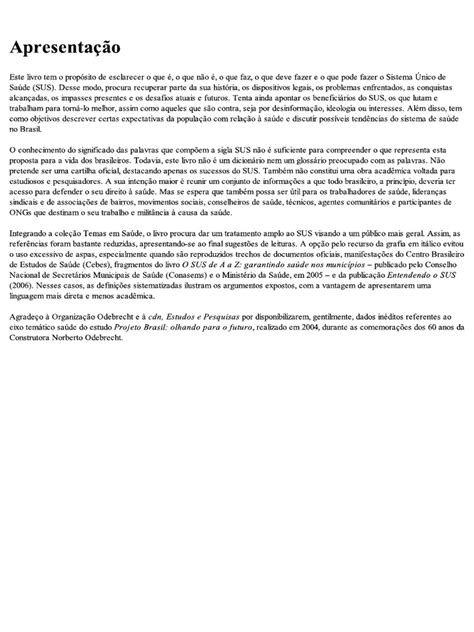 Recorte Artigo 1 2 E 3 Cap 1 2 E 3 O Que E O Sus Paim