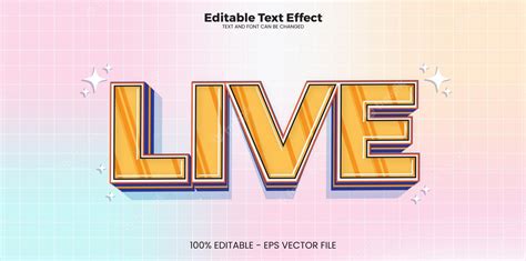Premium Vector Live Editable Text Effect In Modern Trend Style
