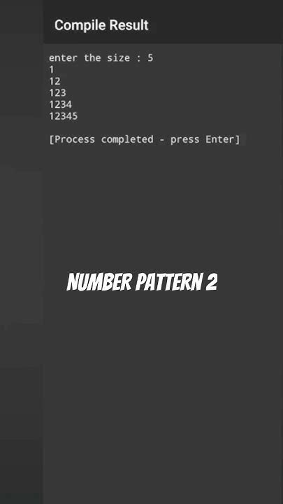 Number Pattern 2 C Program Coding0104 Youtube