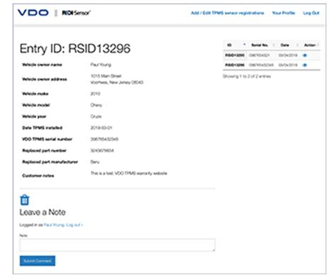 Redi Sensor Warranty Website Vdo Tpms Sensor