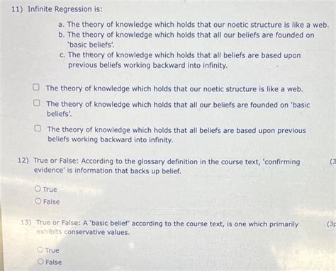 11 Infinite Regression Is A The Theory Of