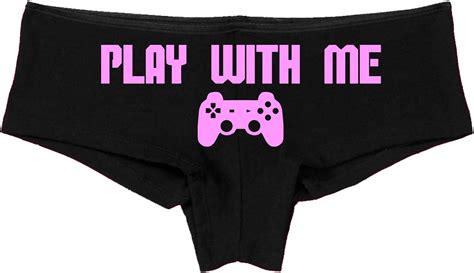 Knaughty Knickers Play With Me Video Game Sexy Flirt Gamer Girl Black