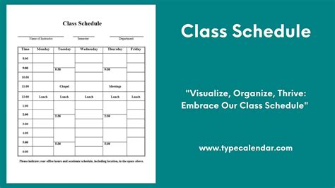 Free 6 Sample Class Schedules In Pdf Ms Word Excel Free Schedule