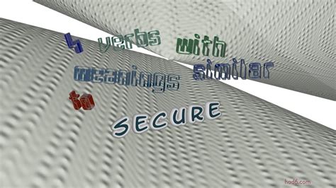 Secure 9 Verbs Synonym Of Secure Sentence Examples Youtube