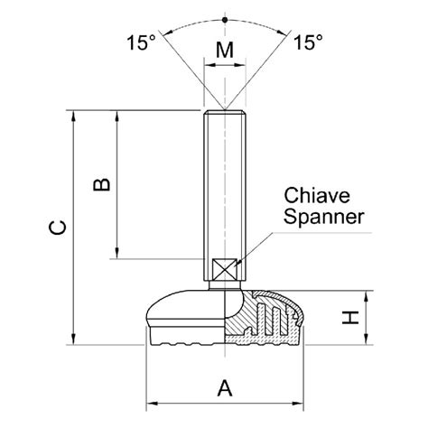 Nivelador Inox Base Xs Mm Perno M Vel