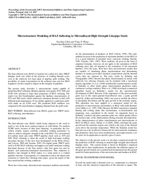 Pdf Microstructure Modeling Of Haz Softening In Microalloyed High