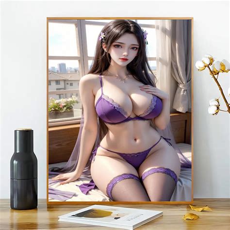 Classically Sexy Art Anime Diy Digital Oil Painting Set Beautiful Dragon Daughter Colorful