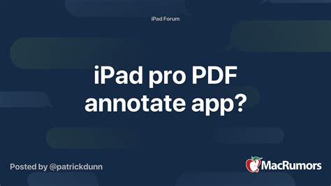 Ipad Pro Pdf Annotate App Macrumors Forums