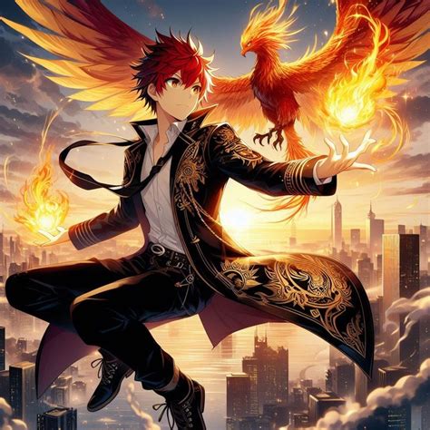 The Phoenix And The Fire Man Ilustrações Conceituais Personagens De