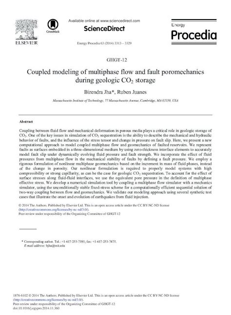 PDF Coupled Modeling Of Multiphase Flow And Fault Poromechanics DOKUMEN TIPS