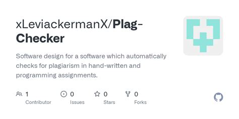 GitHub XLeviackermanX Plag Checker Software Design For A Software