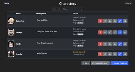 Characters Voxta Documentation